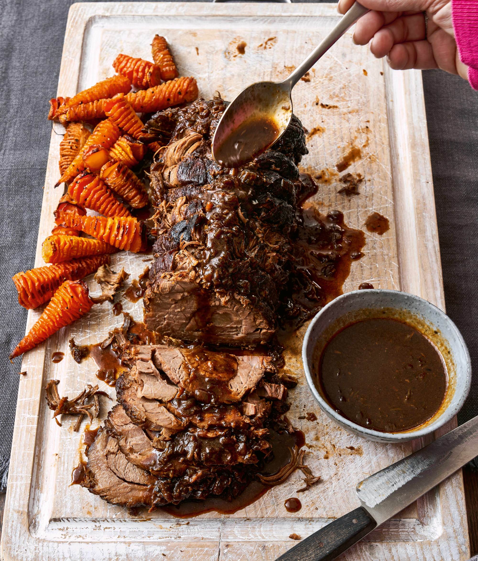 Pot–roast beef brisket with hasselback carrots | The home of non ...